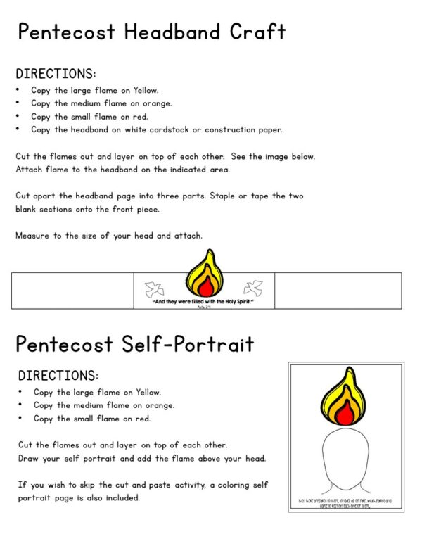 Pentecost Craft, Pentecost coloring | Made By Teachers