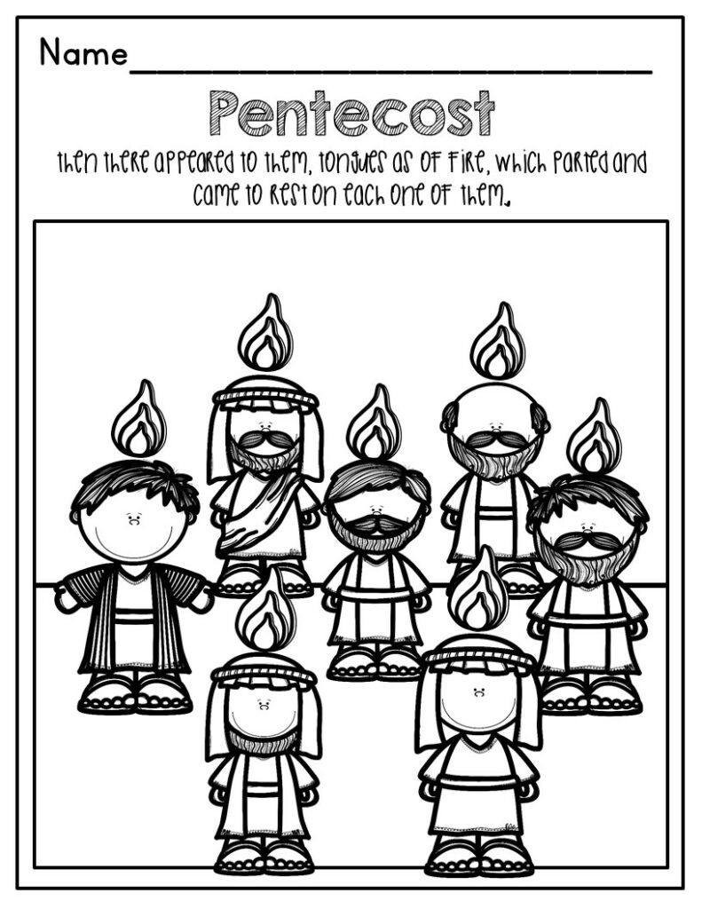 Pentecost Craft, Pentecost coloring - Made By Teachers