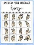 American Sign Language Bingo Game - ASL - Made By Teachers