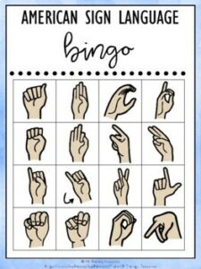 American Sign Language Bingo Game - ASL - Made By Teachers