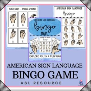 American Sign Language Bingo Game - ASL - Made By Teachers