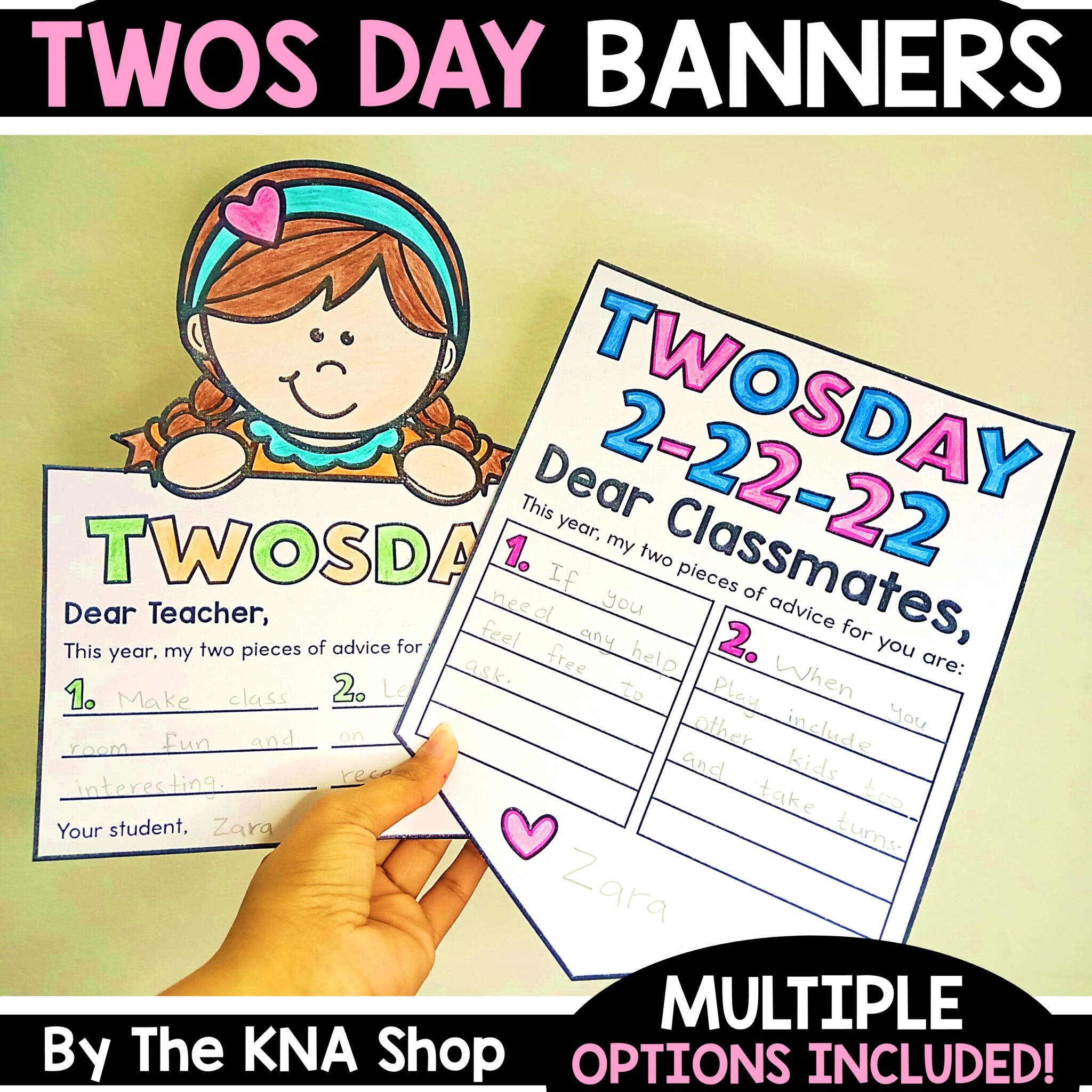 Twos Day Towsday Banners February Bulletin Board - Made By Teachers