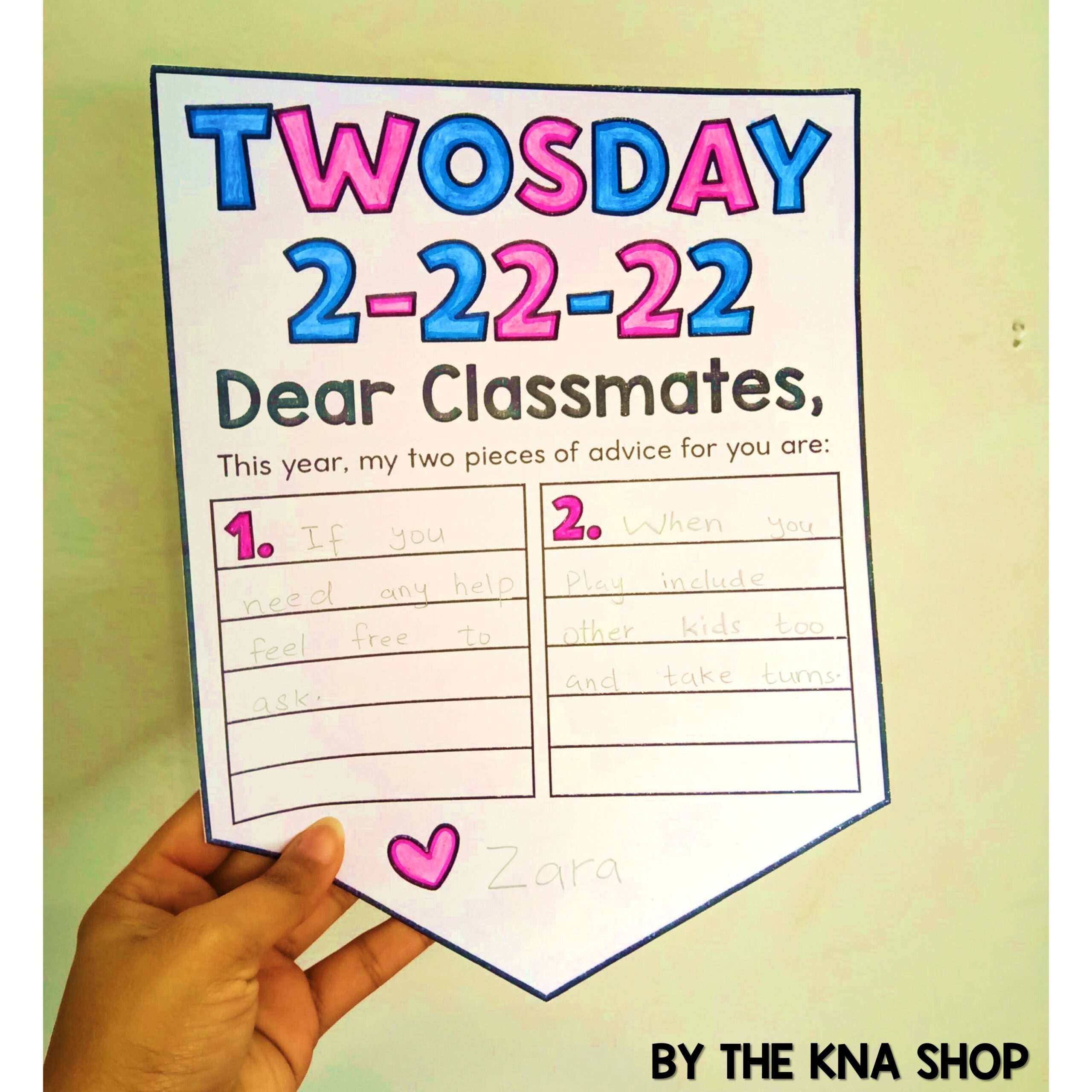 Twos Day Towsday Banners February Bulletin Board | Made By Teachers