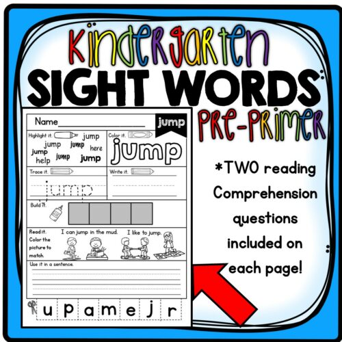Kindergarten Sight Word Worksheets, Pre-Primer | Made By Teachers