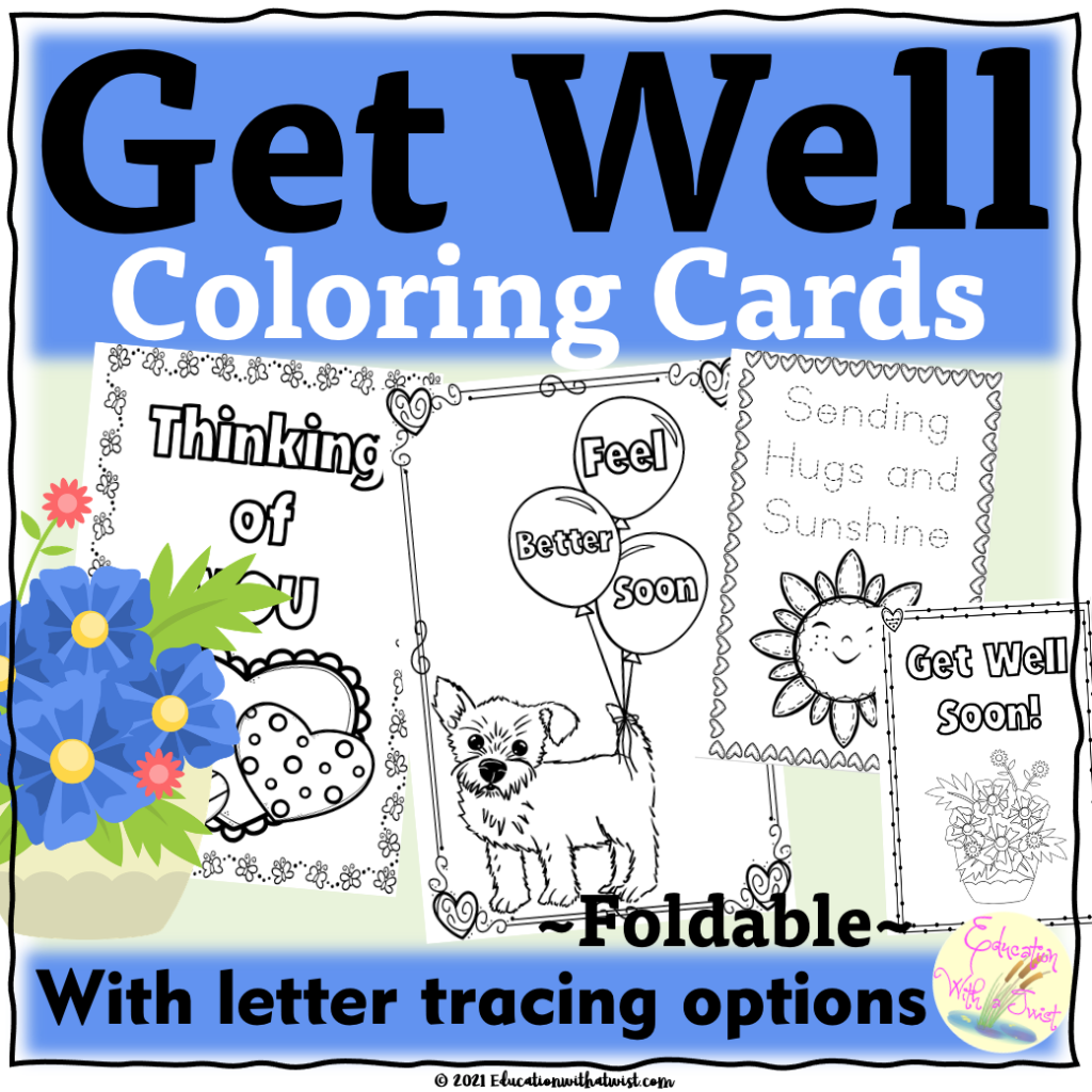 Get Well Coloring Cards - Made By Teachers