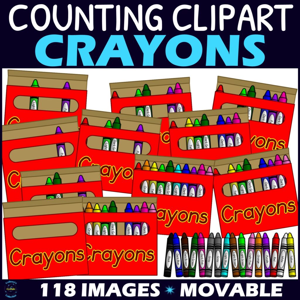 Counting Crayons Clipart | Made By Teachers