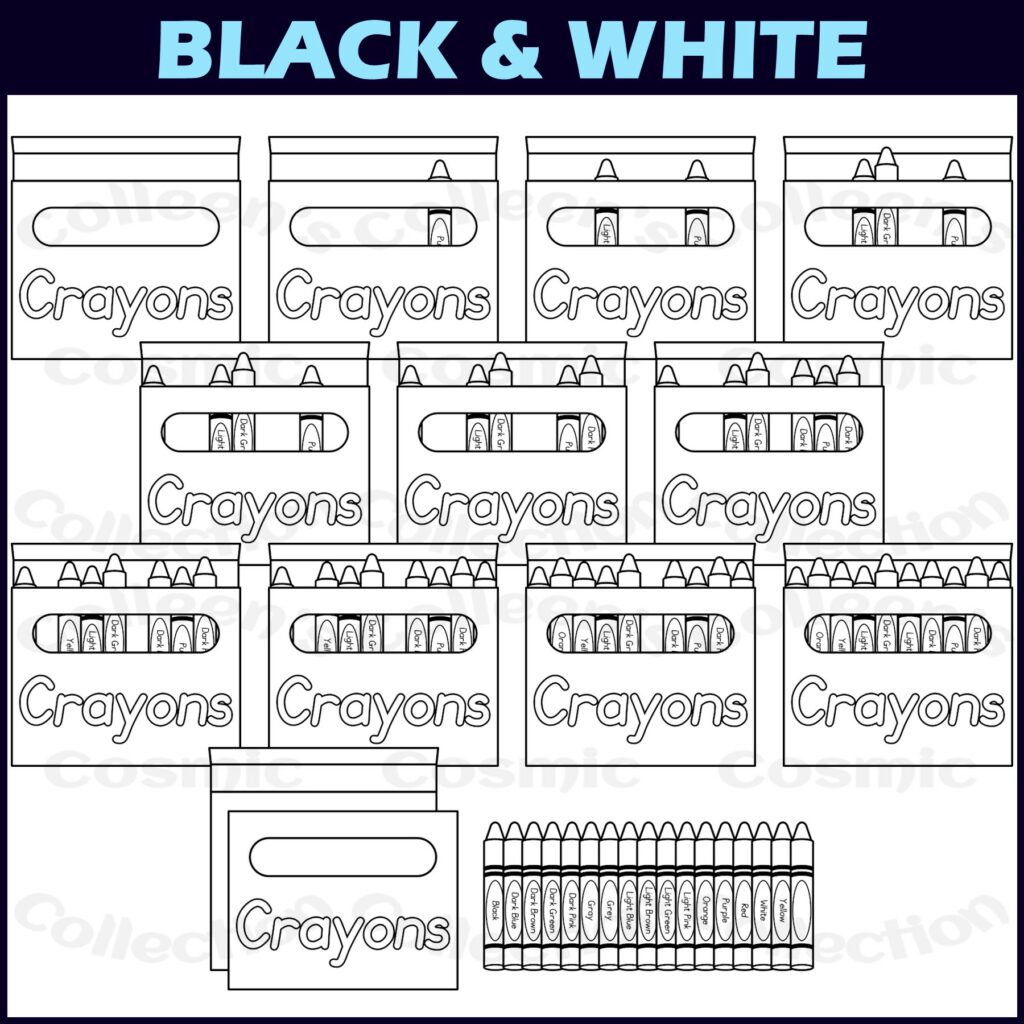 Counting Crayons Clipart | Made By Teachers