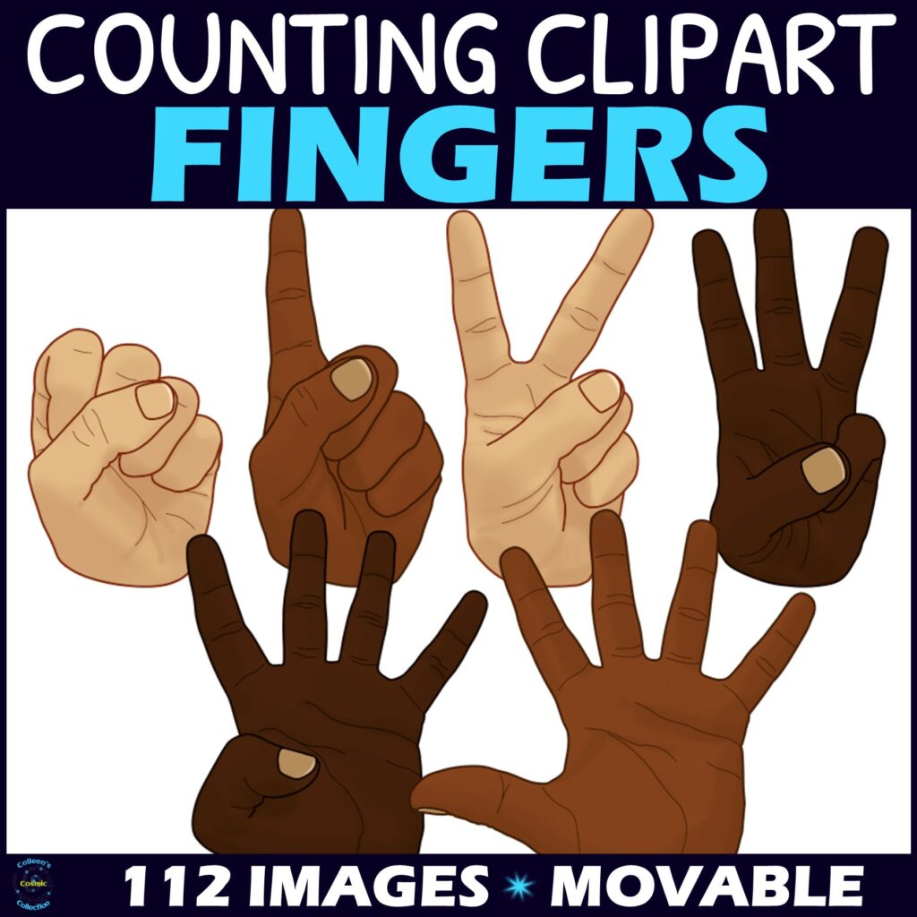 Counting Hands Clipart - Multicultural | Made By Teachers