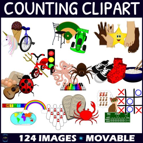 Counting Pictures Clipart - Numbers 1-10 | Made By Teachers
