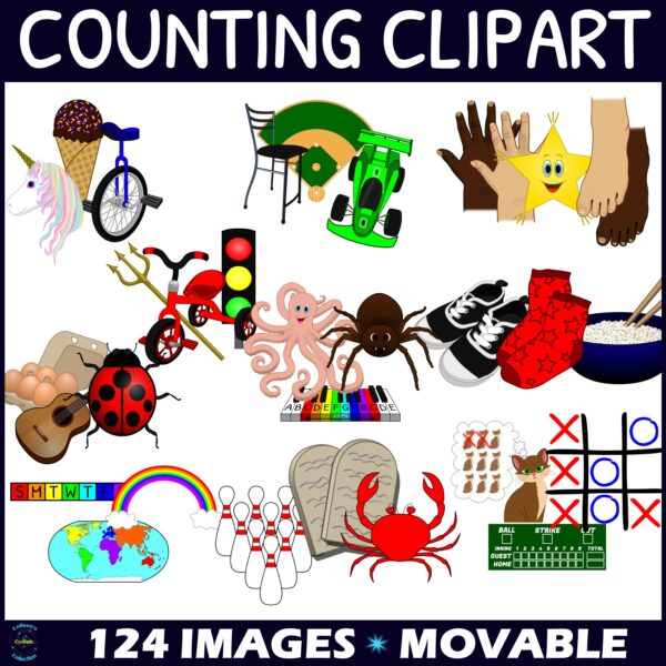 Counting Pictures Clipart - Numbers 1-10 | Made By Teachers