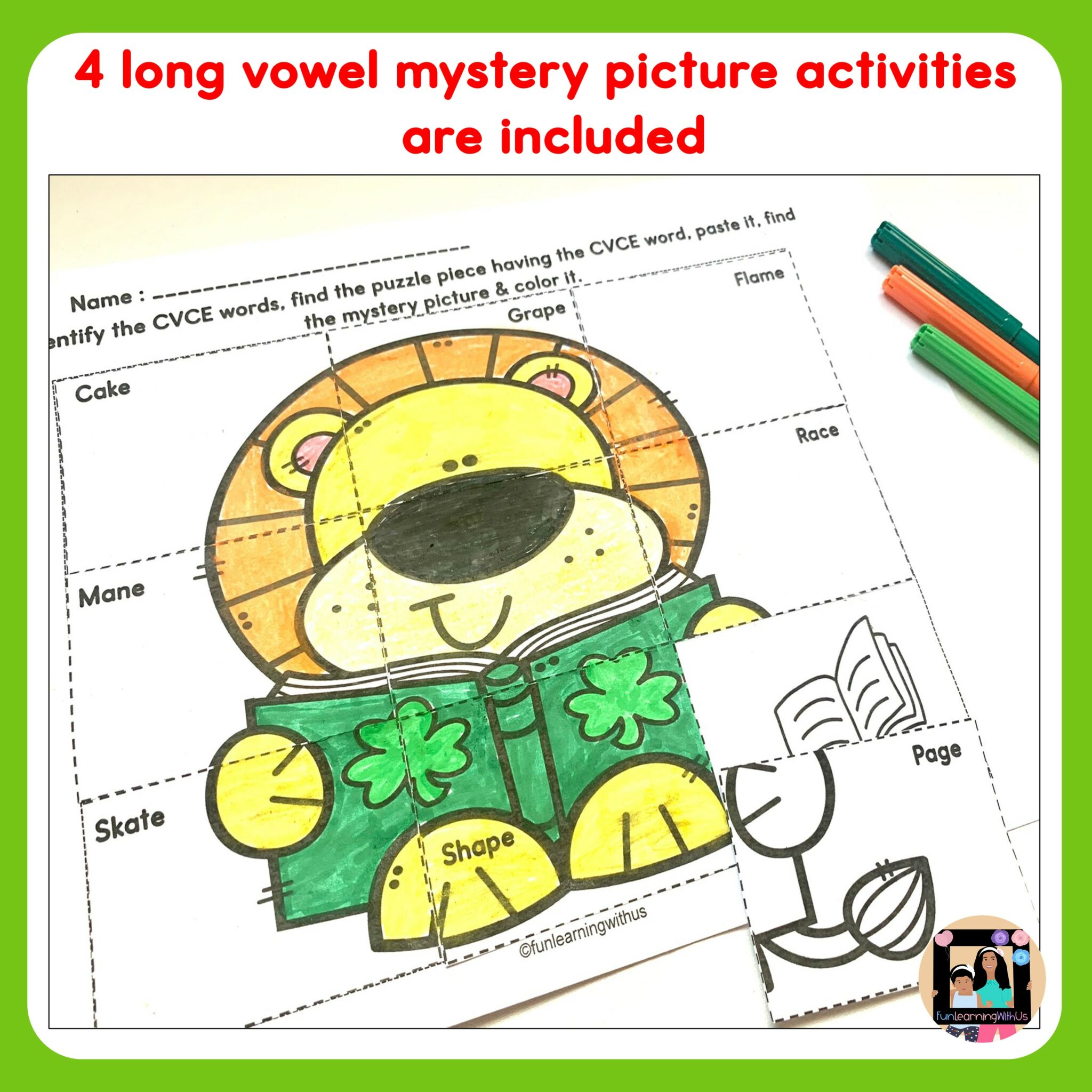 St. Patrick's Day CVCE Long Vowel Activity - Made By Teachers
