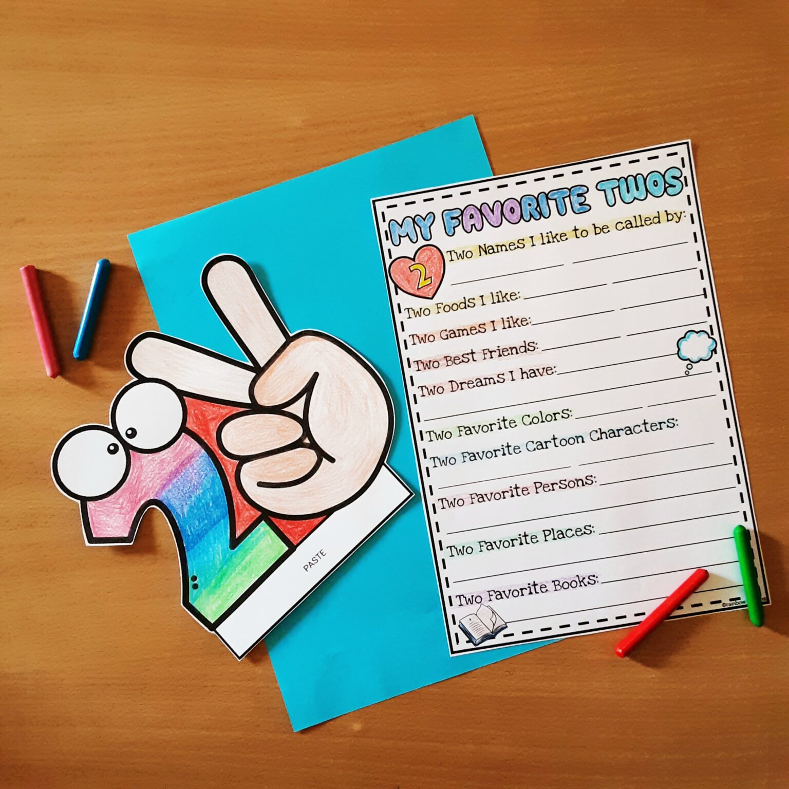 Twos Day Writing | Twos Day Craft | February 22 | Made By Teachers