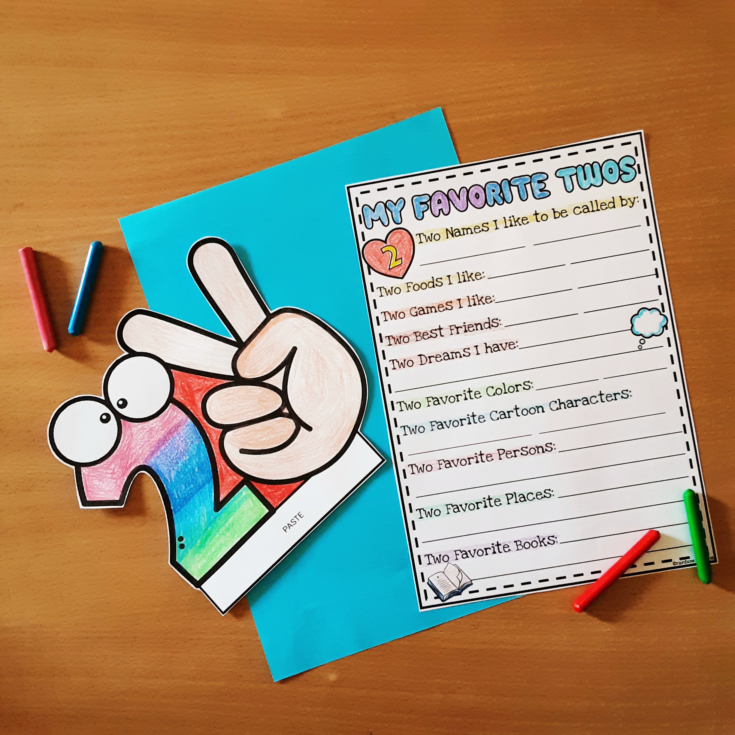 Twos Day Writing | Twos Day Craft | February 22 | Made By Teachers