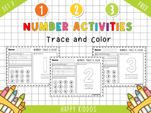 FREE Number Activities: Trace and Color - Made By Teachers