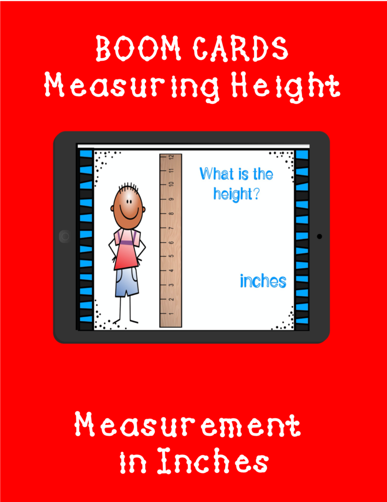 Boom Cards Measuring Objects Height in Inches - Made By Teachers