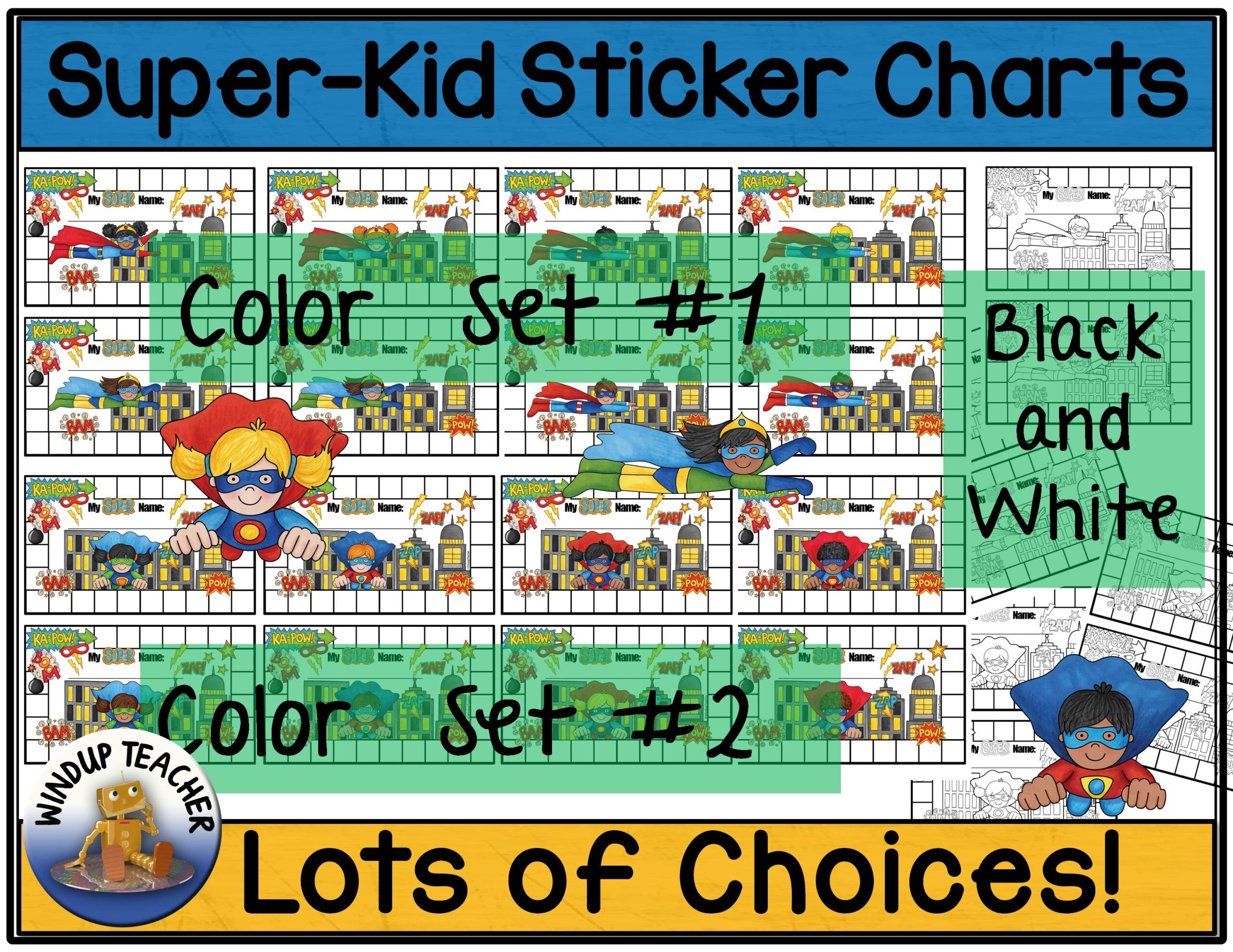 Super Kid Sticker Charts - Made By Teachers