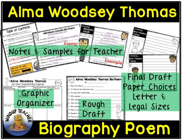 Alma Woodsey Thomas Poem Writing Activity - Made By Teachers