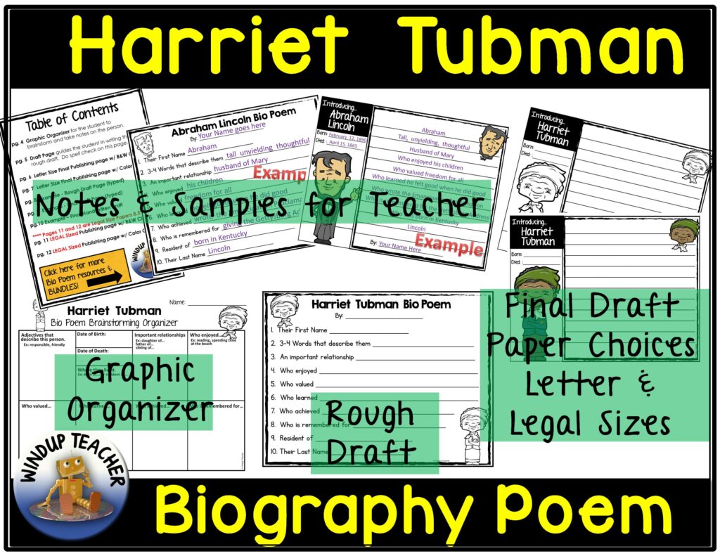 Harriet Tubman Poem Writing Activity - Made By Teachers