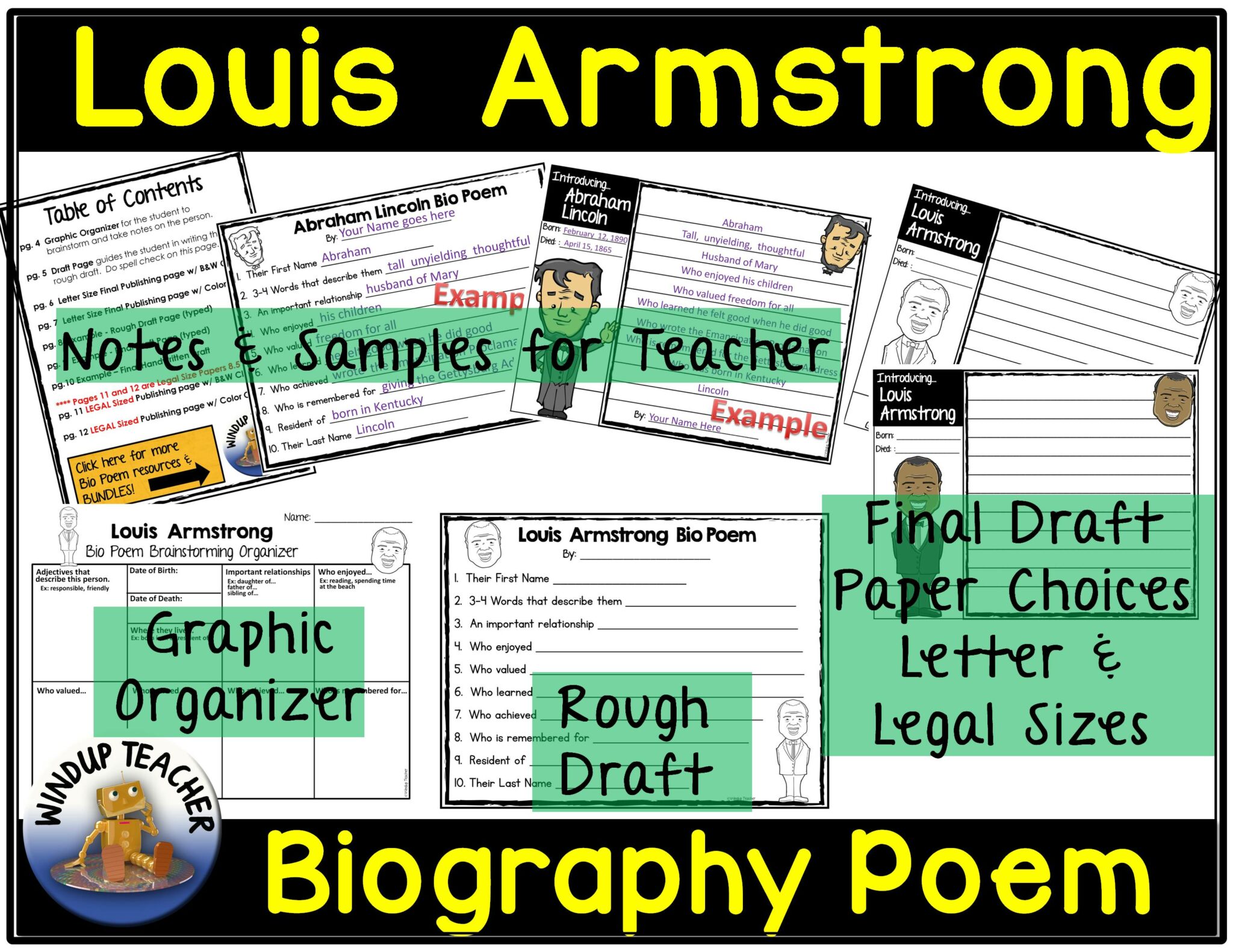Louis Armstrong Poem Writing Activity | Made By Teachers