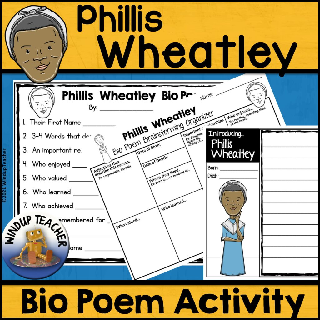 Phillis Wheatley Poem Writing Activity - Made By Teachers