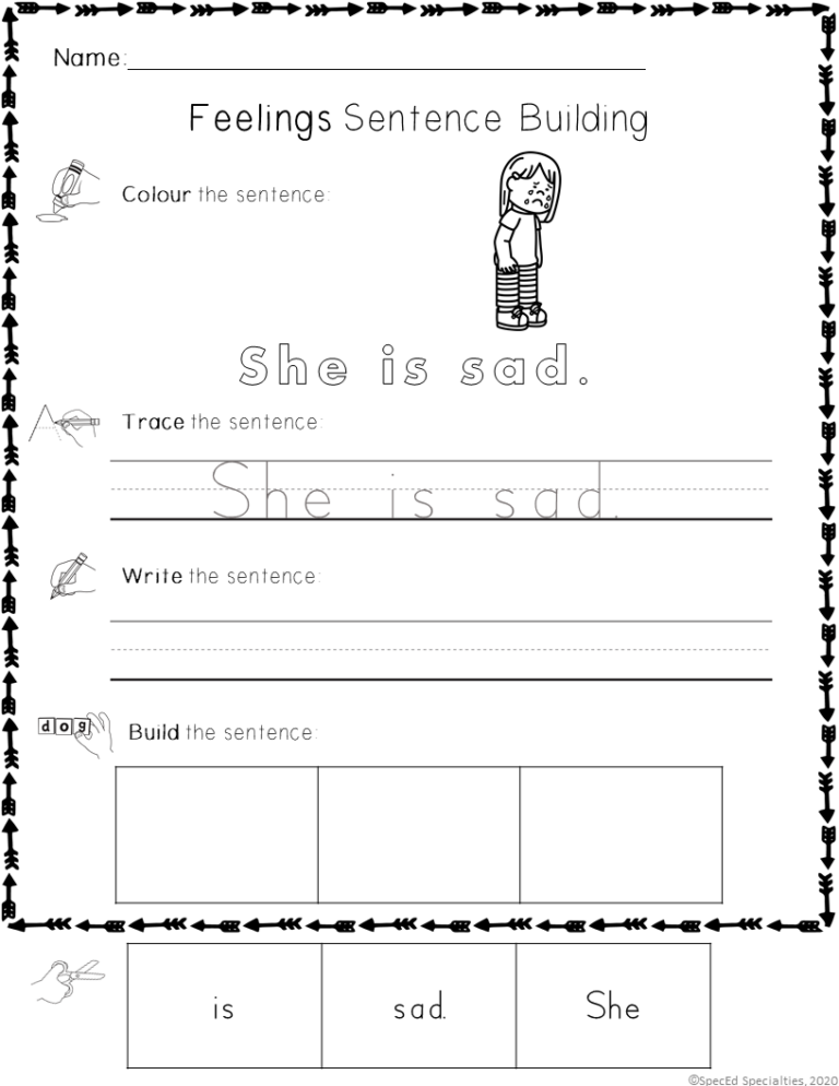 Feelings and Emotions Scrambled Sentences - Made By Teachers