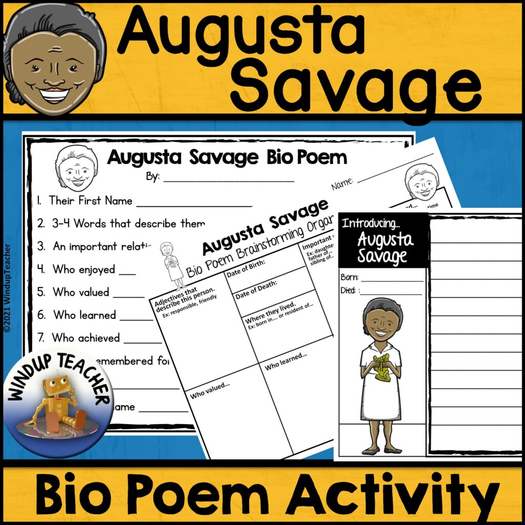Augusta Savage Poem Writing Activity - Made By Teachers