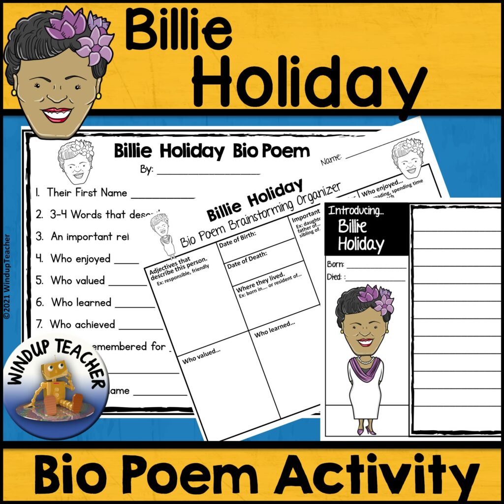 Billie Holiday Poem Writing Activity - Made By Teachers