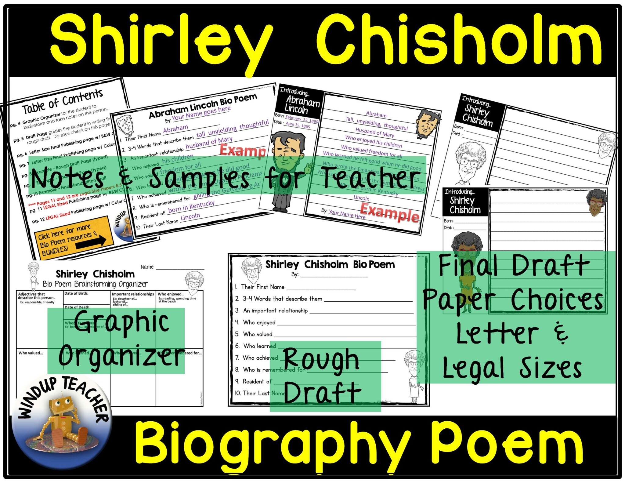 Shirley Chisholm Poem Writing Activity | Made By Teachers