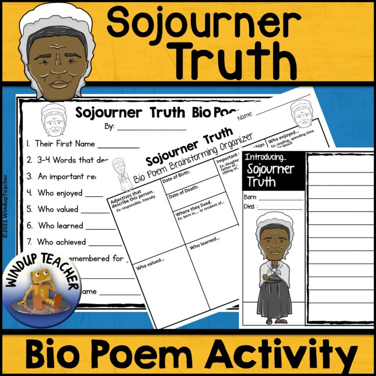 Sojourner Truth Poem Writing Activity | Made By Teachers