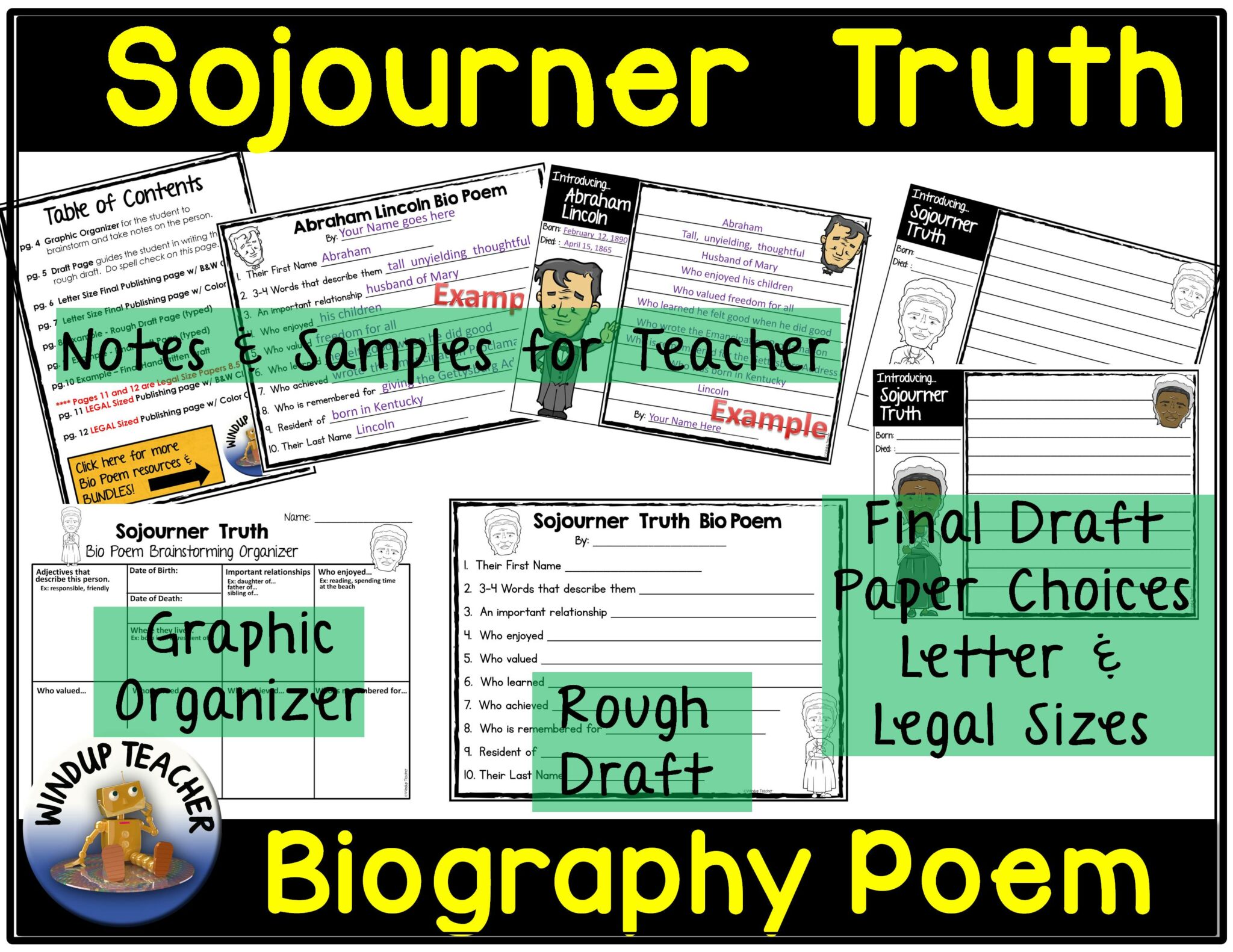 Sojourner Truth Poem Writing Activity | Made By Teachers