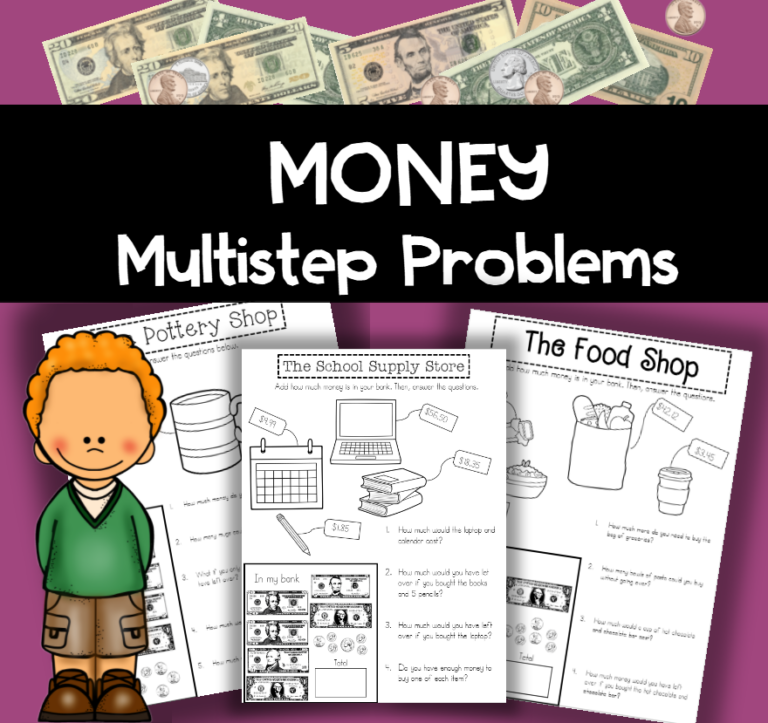 Money One Step Problems and One Step Word Problems with Regrouping ...