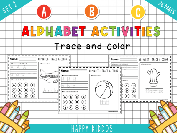 Alphabet Activities: Trace and Color 2 - Made By Teachers