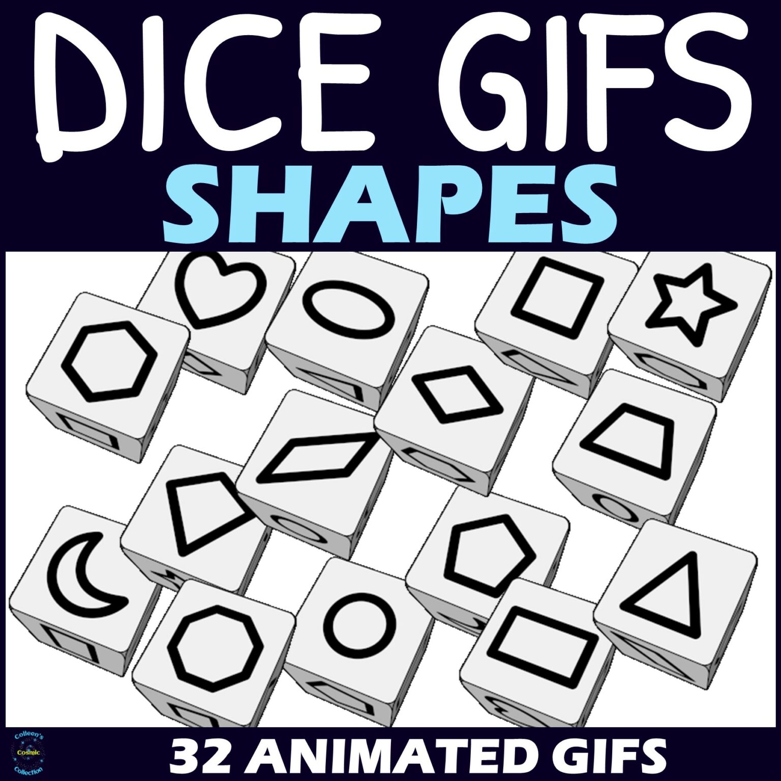 Animated GIF Dice Clipart – Shapes | Made By Teachers
