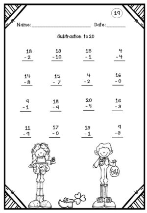 St. Patrick's Day Subtraction to 20 Worksheets | Made By Teachers