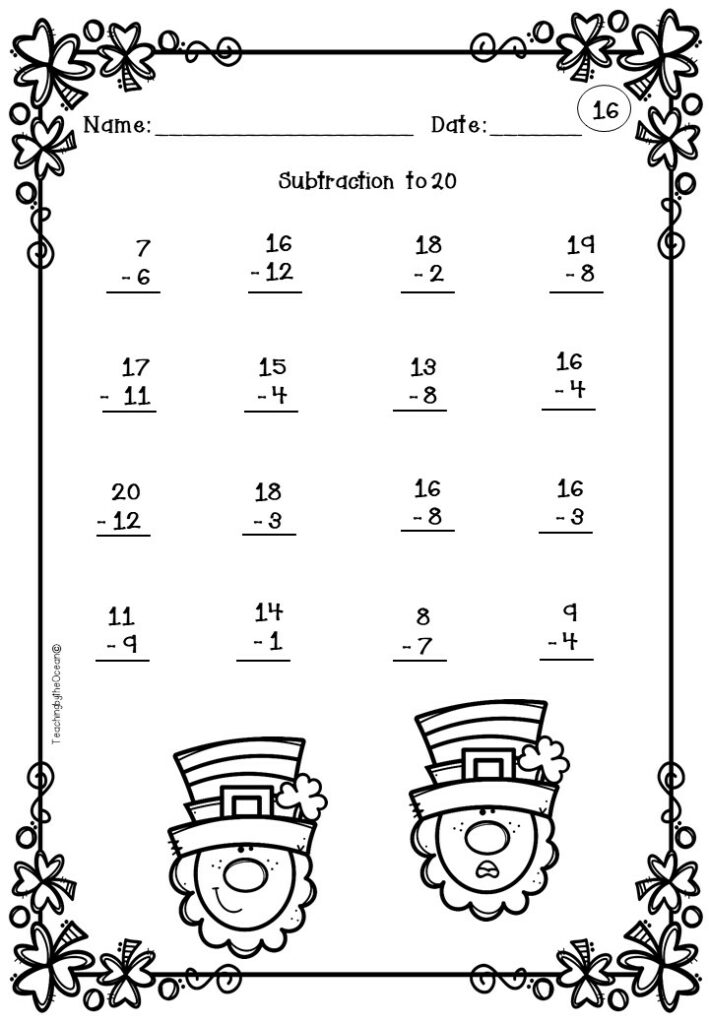 Addition and Subtraction to 20 Worksheets - Made By Teachers