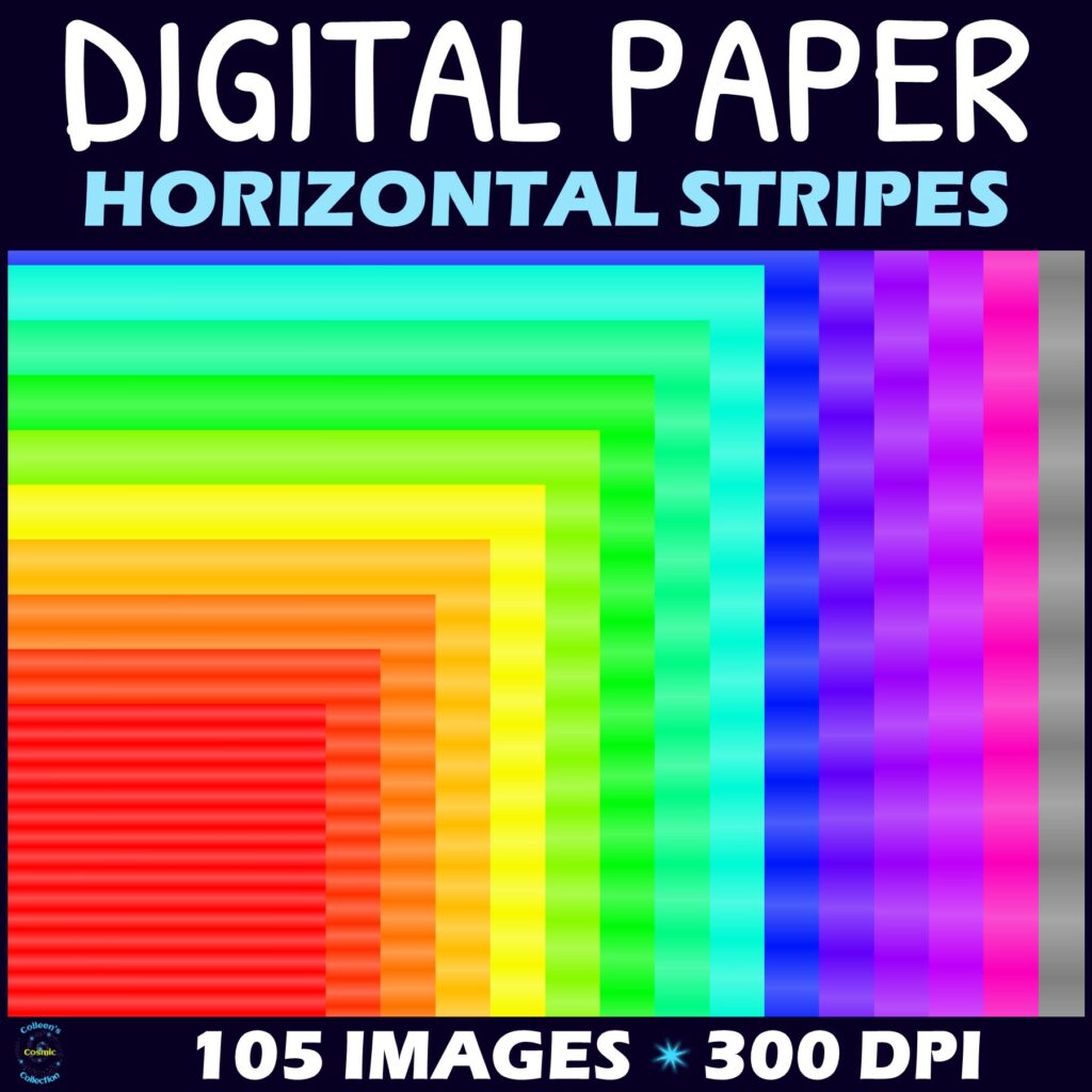 Blended Horizontal Stripes Digital Paper - Made By Teachers