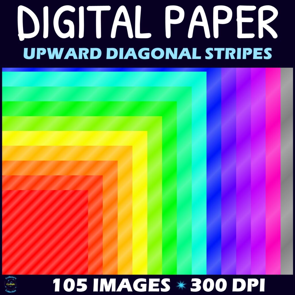 Blended Upward Diagonal Stripes Digital Paper - Made By Teachers