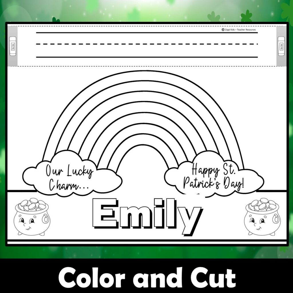 St Patricks Day Hats/Crowns, Editable Name Craft - Made By Teachers
