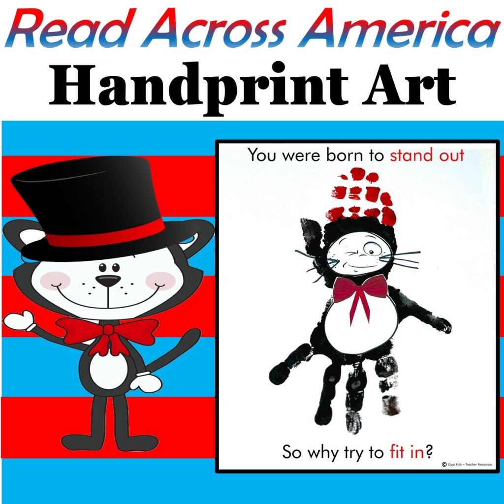 National Read Across America Handprint Art Craft | Made By Teachers