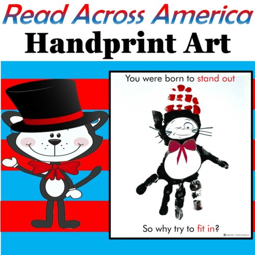 National Read Across America Handprint Art Craft | Made By Teachers