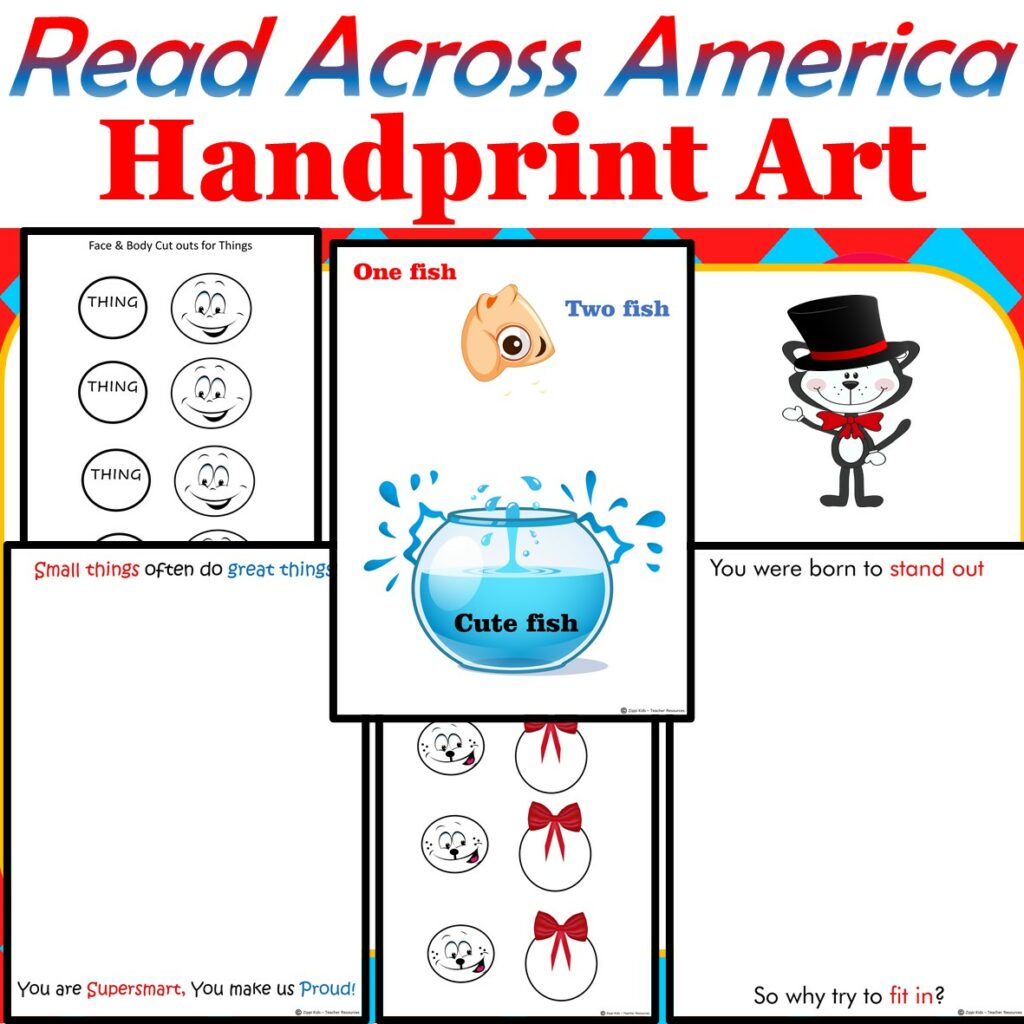 National Read Across America Handprint Art Craft | Made By Teachers