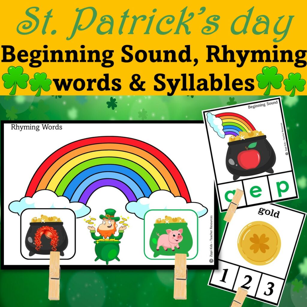 St. Patrick's Day Task Cards, Beginning Sounds | Made By Teachers