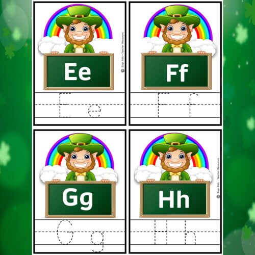 St Patricks Day Letter/Alphabet Tracing Task Card - Made By Teachers