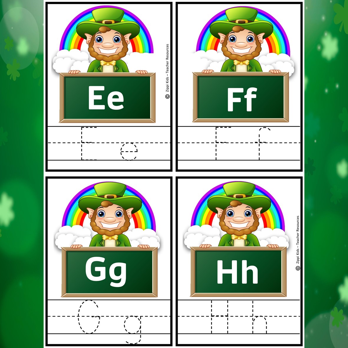 St Patricks Day Letter/Alphabet Tracing Task Card | Made By Teachers