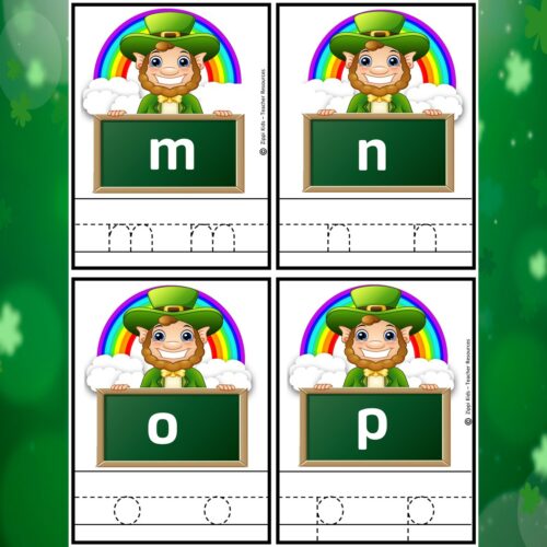 St Patricks Day Letter/Alphabet Tracing Task Card | Made By Teachers