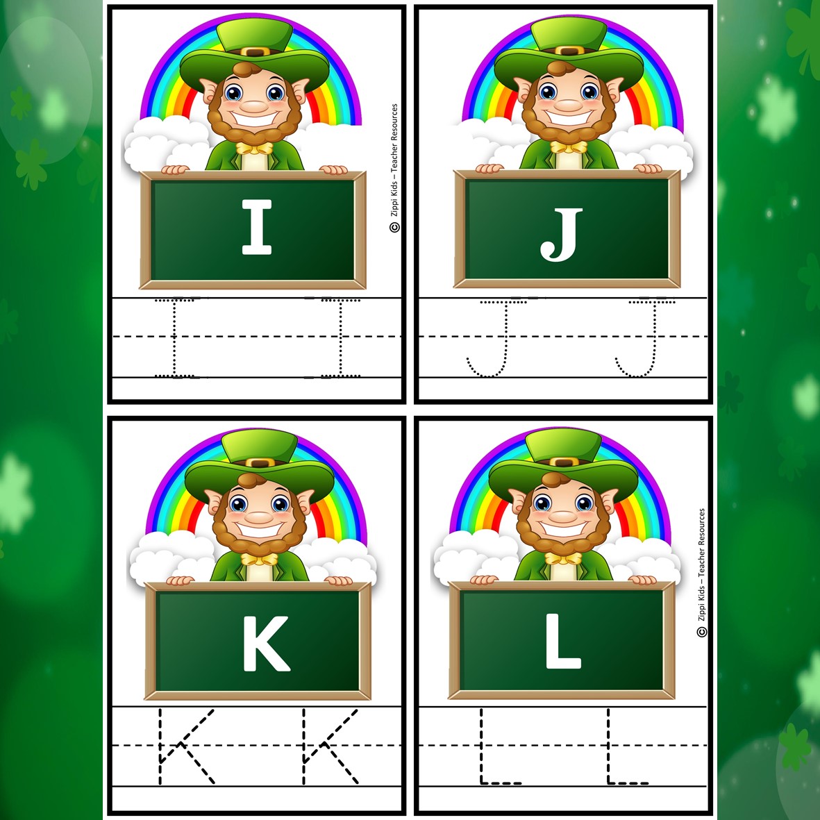 St Patricks Day Letter/Alphabet Tracing Task Card | Made By Teachers