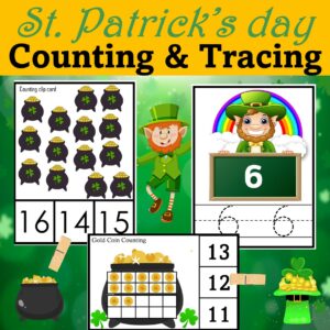 St Patricks Day Number Counting Tracing Task Card - Made By Teachers