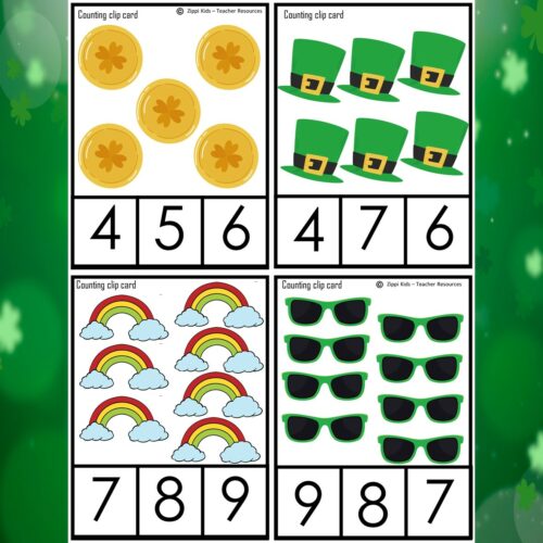 St Patricks Day Number Counting Tracing Task Card - Made By Teachers