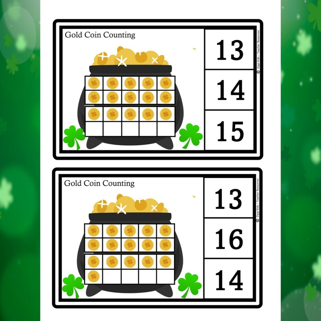 St Patricks Day Number Counting Tracing Task Card - Made By Teachers