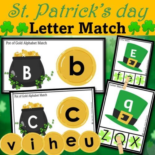 St Patricks Day Literacy & Math Centers Task Cards | Made By Teachers